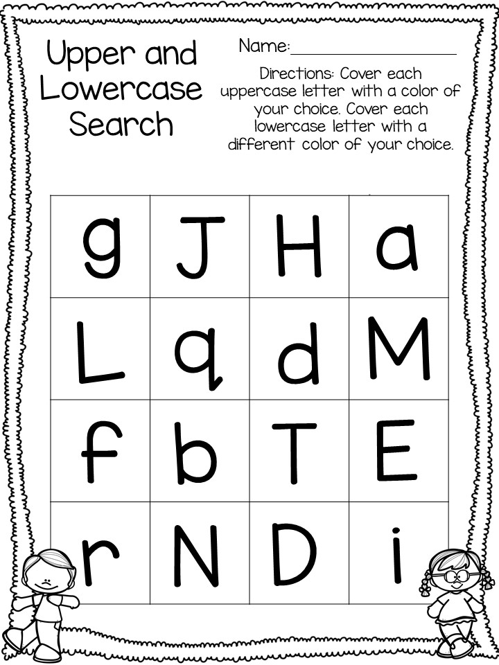 Upper and Lowercase Letter Search Work Mats/Worksh - Made By Teachers