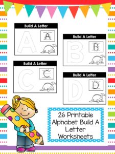 26 Printable Alphabet Build A Letter Worksheets. - Made By Teachers