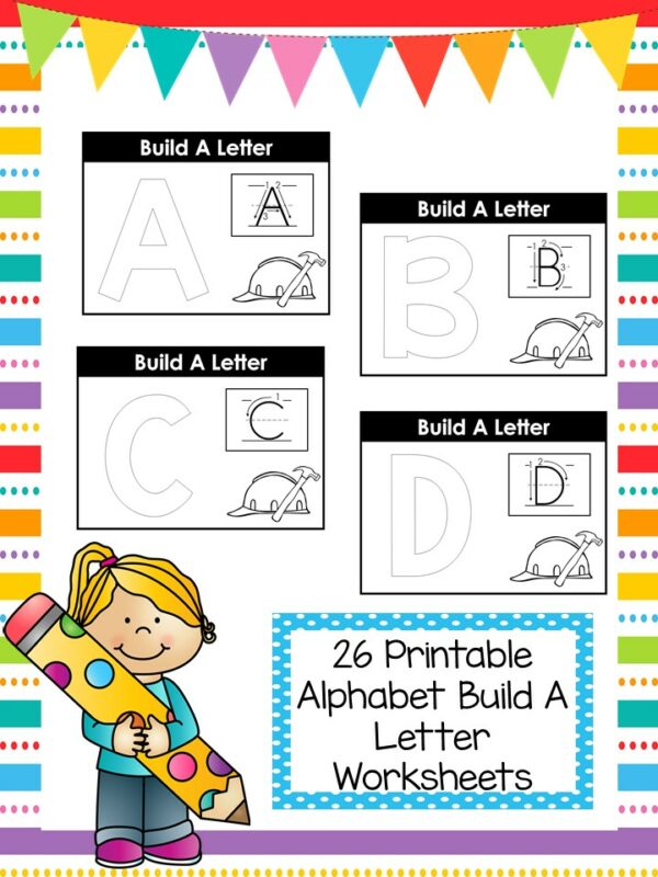 26 Printable Alphabet Build A Letter Worksheets. - Made By Teachers