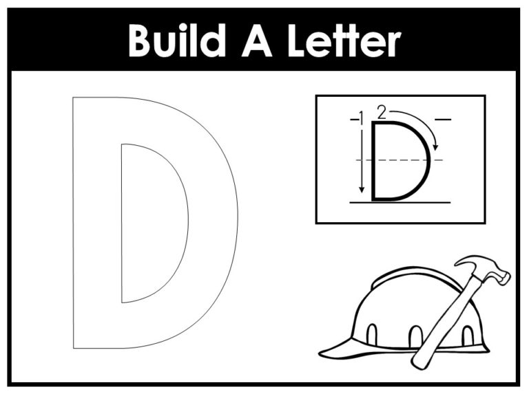 26 Printable Alphabet Build A Letter Worksheets. - Made By Teachers