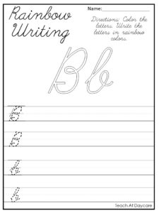26 Cursive Rainbow Write the Alphabet Worksheets | Made By Teachers