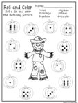 20 Printable Roll and Color Numbers Worksheets - Made By Teachers