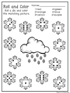 20 Printable Roll and Color Numbers Worksheets - Made By Teachers
