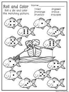 20 Printable Roll and Color Numbers Worksheets - Made By Teachers