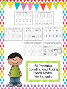 28 Counting and Adding Work Mats and Worksheets. - Made By Teachers