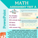 Math Assessment Test A (PPTX) for Grades 4, 5 & 6 - Made By Teachers
