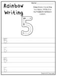 101 Printable Rainbow Write the Numbers. - Made By Teachers
