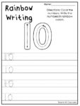 101 Printable Rainbow Write the Numbers. - Made By Teachers