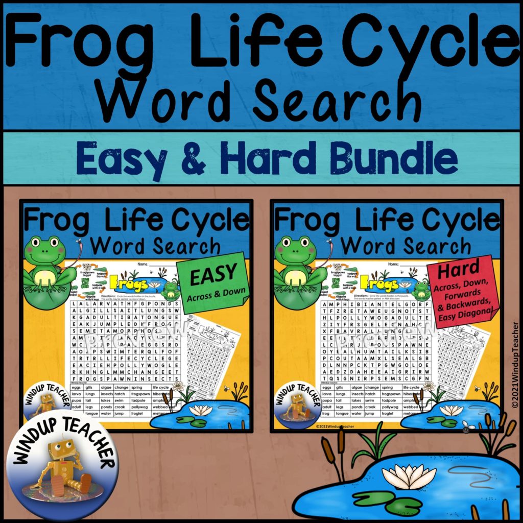 Frog Life Cycle Word Search BUNDLE - Made By Teachers