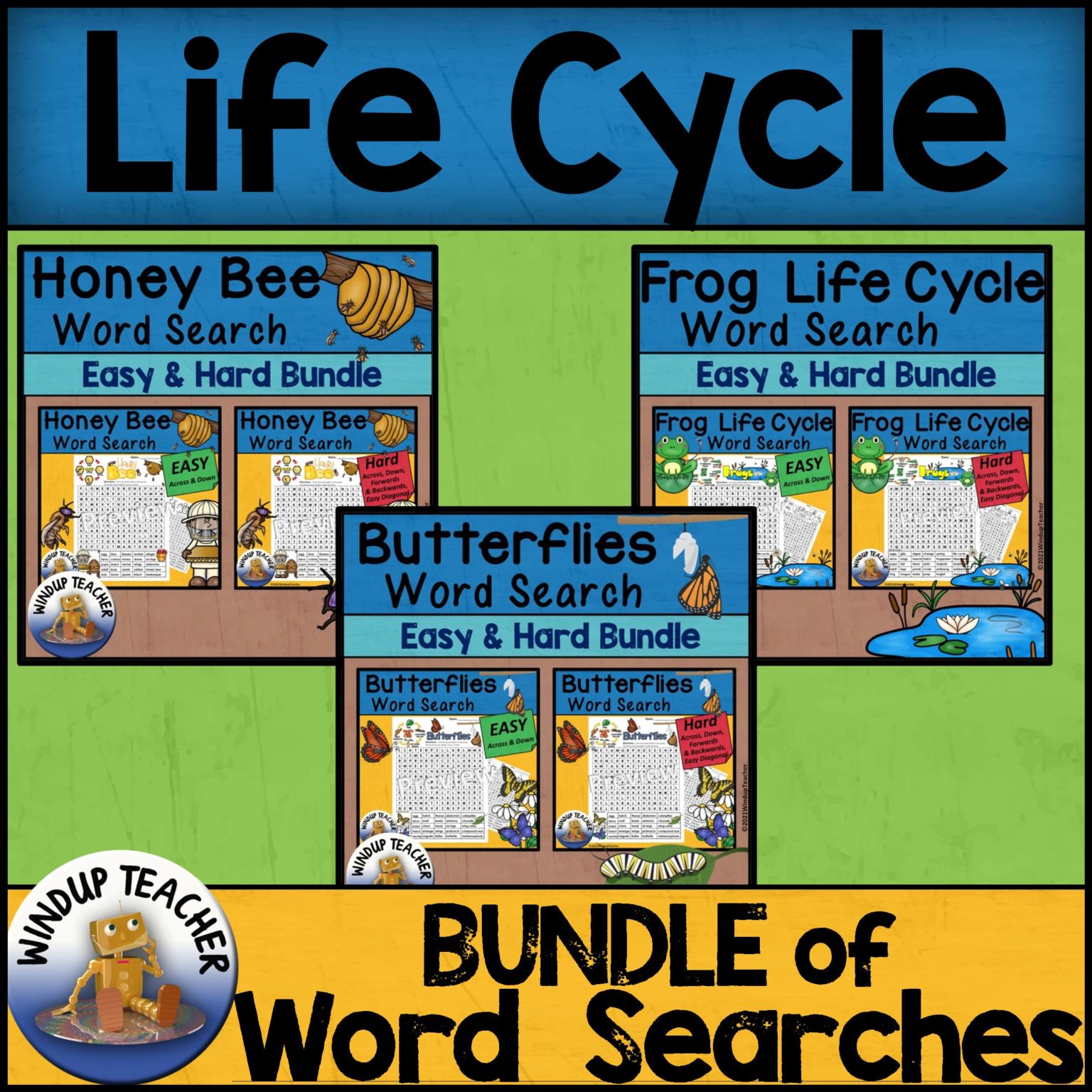 Life Cycle Word Search BUNDLE - Made By Teachers