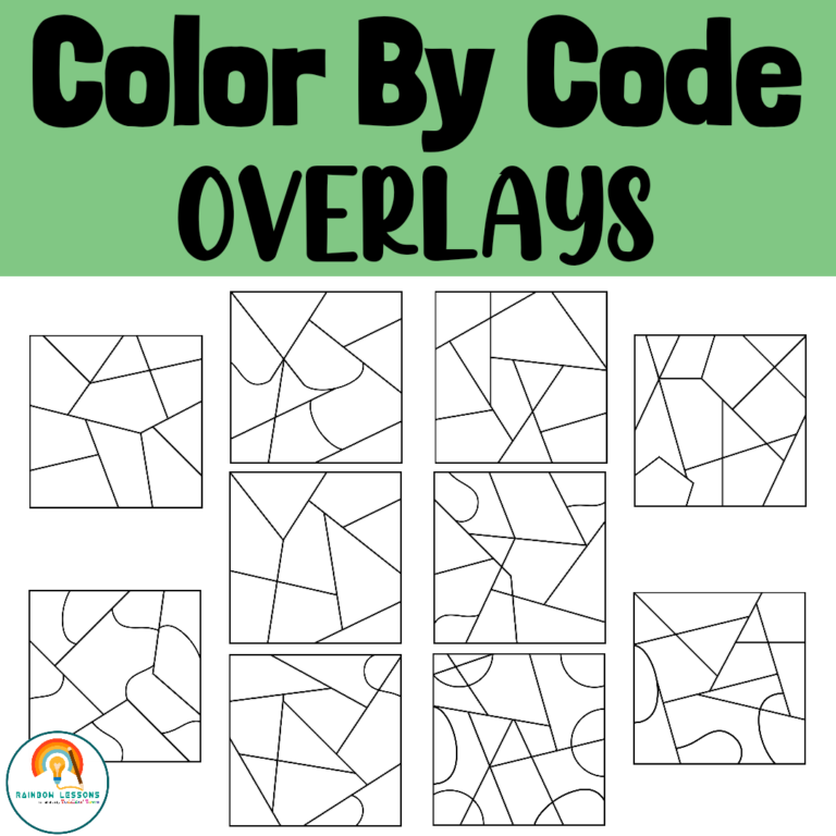 Color by Code Overlays | Color by Number Templates - Made By Teachers