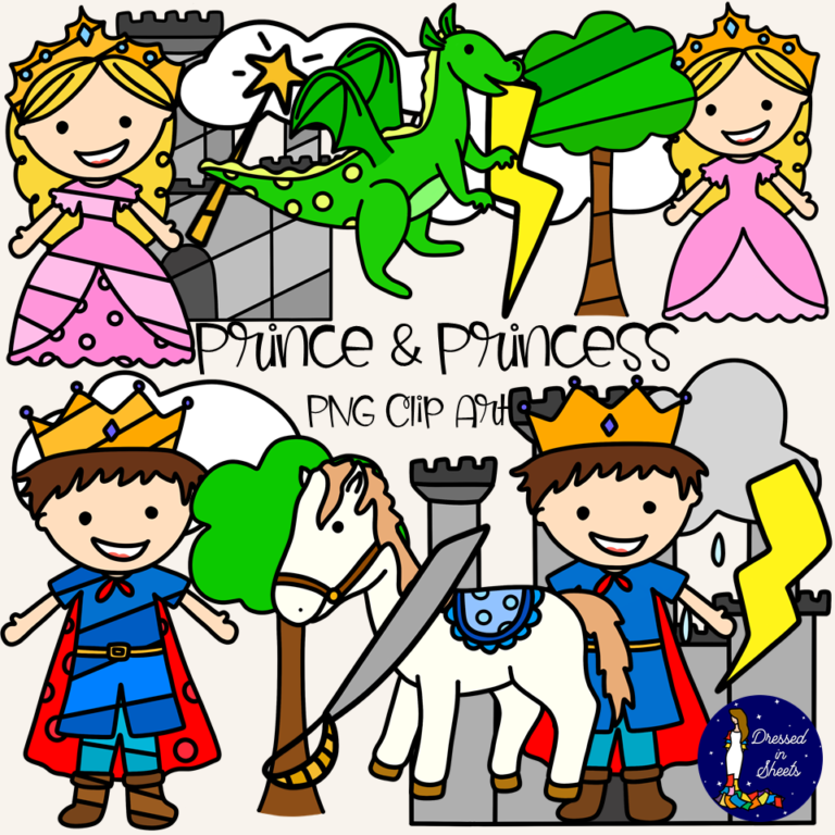 Prince and Princess Clip Art - Made By Teachers