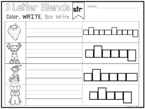 3 Letter Blend Words Color, Trace, Write, Box Writ - Made By Teachers