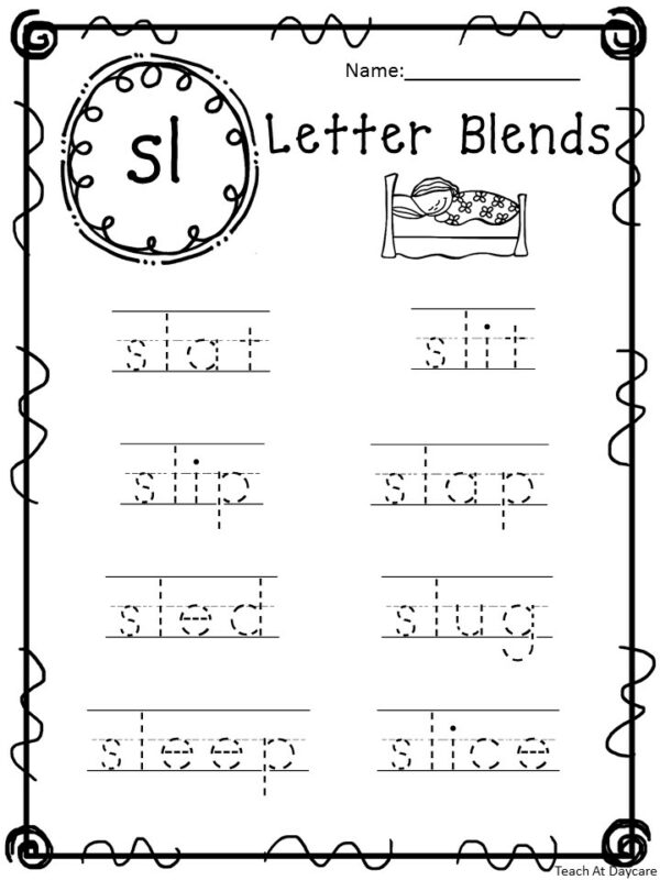 20 Printable Blends Trace the Word Worksheets. - Made By Teachers