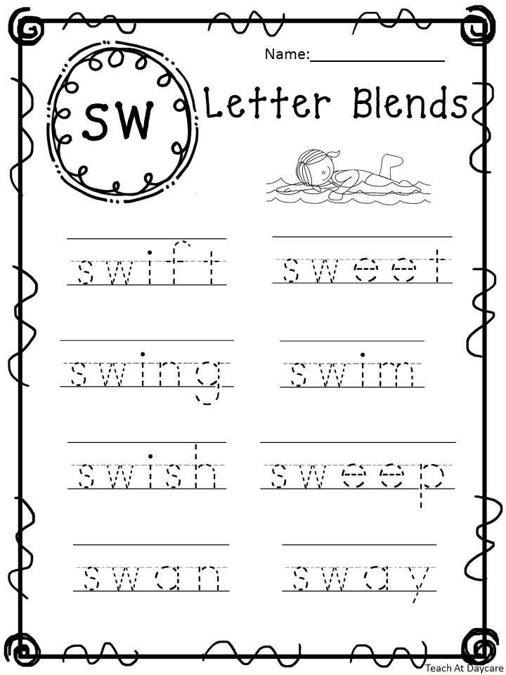 20 Printable Blends Trace the Word Worksheets. - Made By Teachers