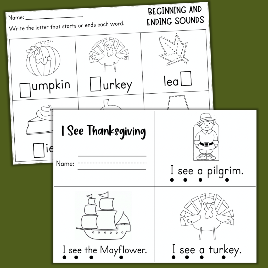 Thanksgiving Math Reading Worksheets Kindergarten | Made By Teachers