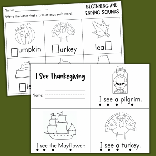 Thanksgiving Math Reading Worksheets Kindergarten | Made By Teachers