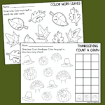 Thanksgiving Math Reading Worksheets Kindergarten - Made By Teachers