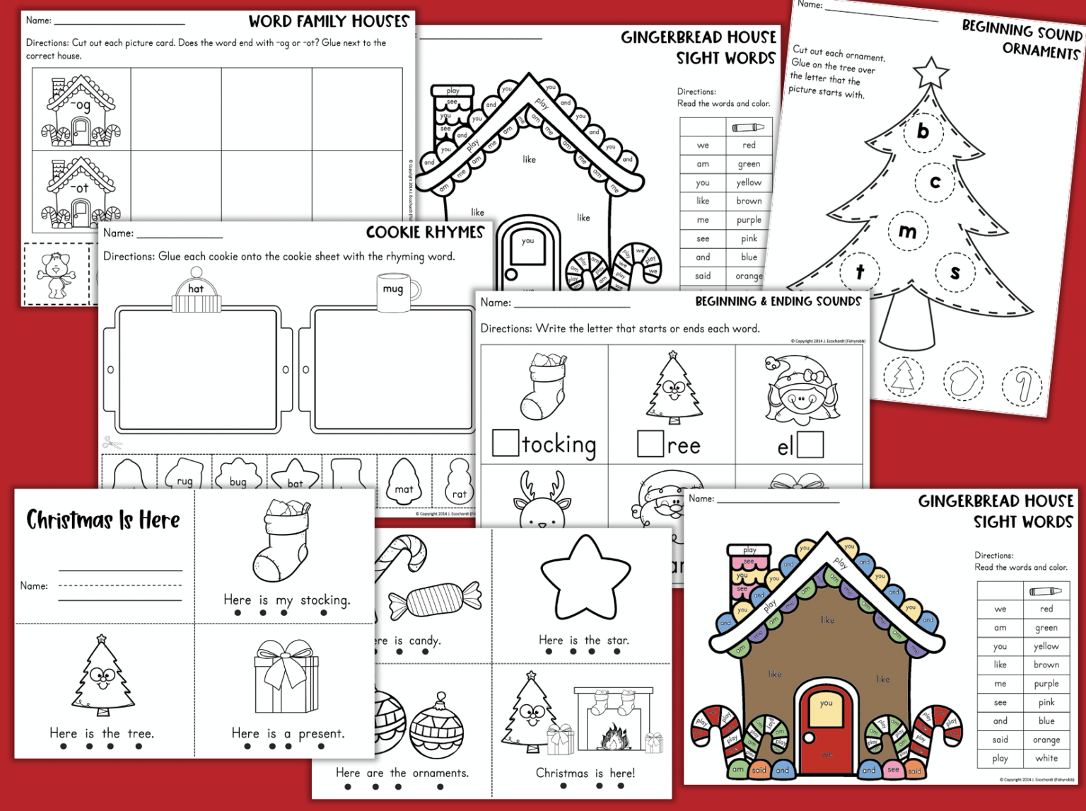 Kindergarten Christmas Worksheets Math Reading - Made By Teachers