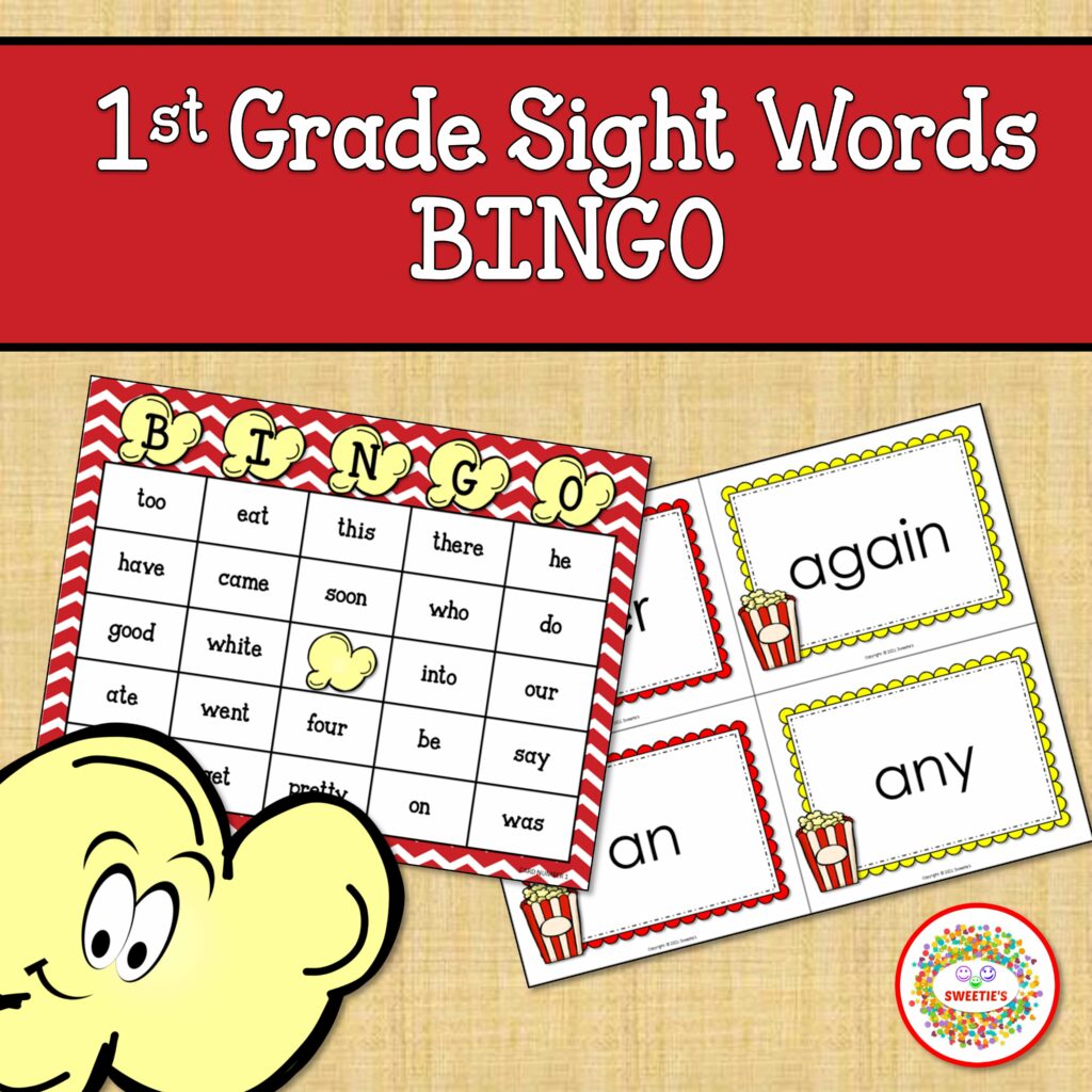 First Grade Sight Word Bingo Popcorn - Made By Teachers