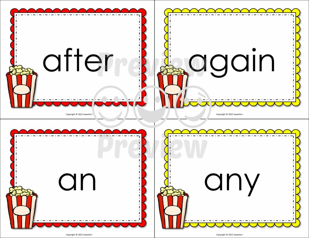 First Grade Sight Word Bingo Popcorn | Made By Teachers