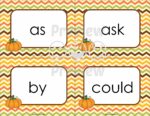 First Grade Sight Word Bingo Fall Autumn - Made By Teachers