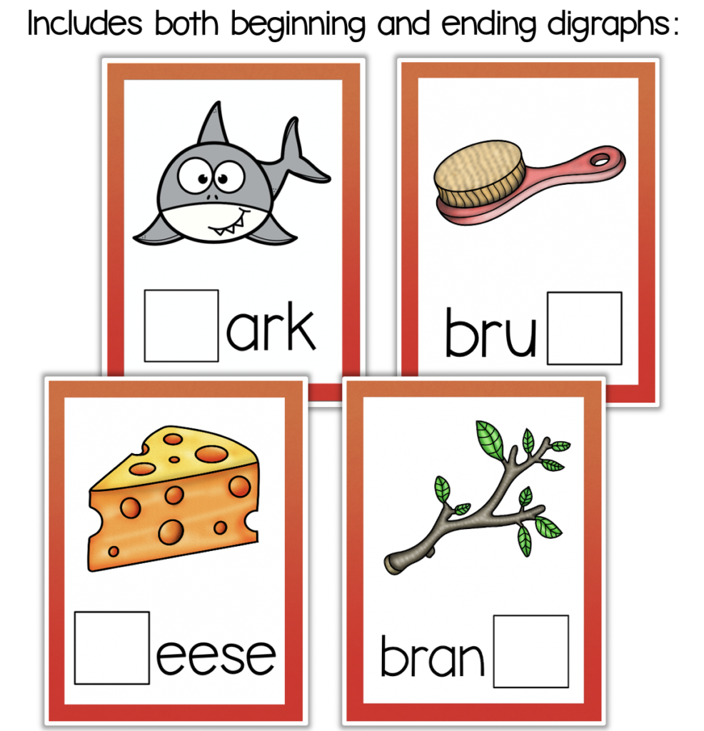 Consonant Digraphs SH CH Word Building Activity - Made By Teachers