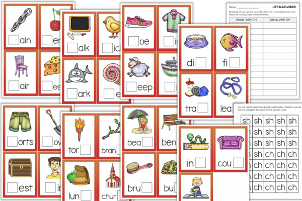 Consonant Digraphs SH CH Word Building Activity | Made By Teachers