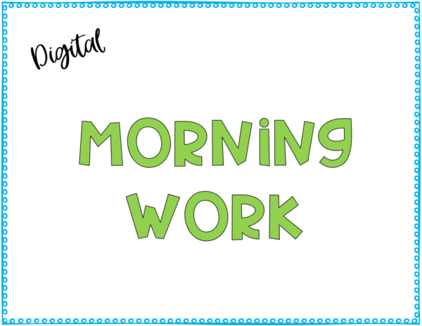 FREEBIE Digital Morning Work! | Made By Teachers