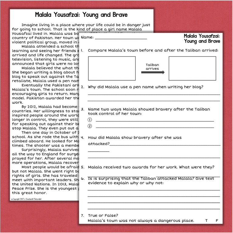 Heroes in History Reading Comprehension BUNDLE - Made By Teachers