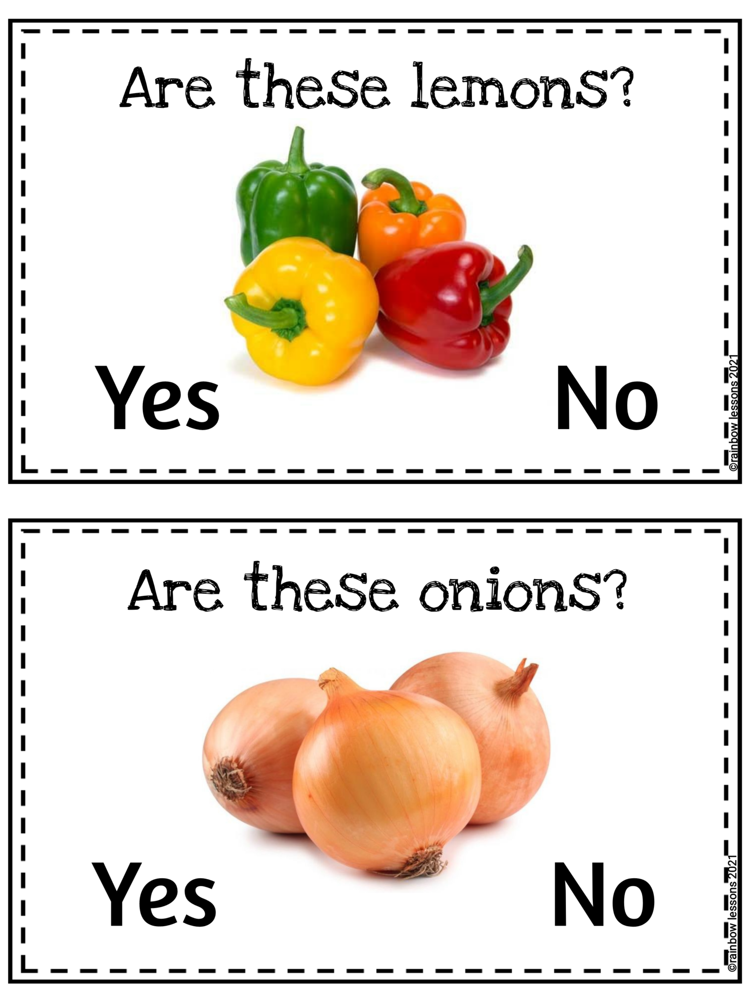 Vegetables Flashcards & Yes No Question Cards - Made By Teachers Vegetables Flashcards & Yes No Question Cards - Made By Teachers