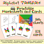 Alphabet Tangram Worksheets and Cards Aa to Zz - Made By Teachers