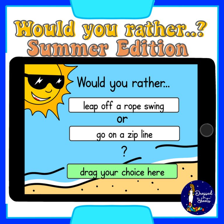 Would you rather..? Summer Edition BOOM Cards | Made By Teachers
