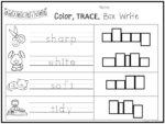 10 Printable Adjectives Color, Trace, Box Write Wo - Made By Teachers