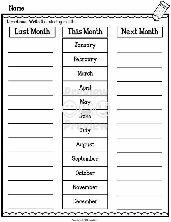 Months of the Year Worksheets | Made By Teachers