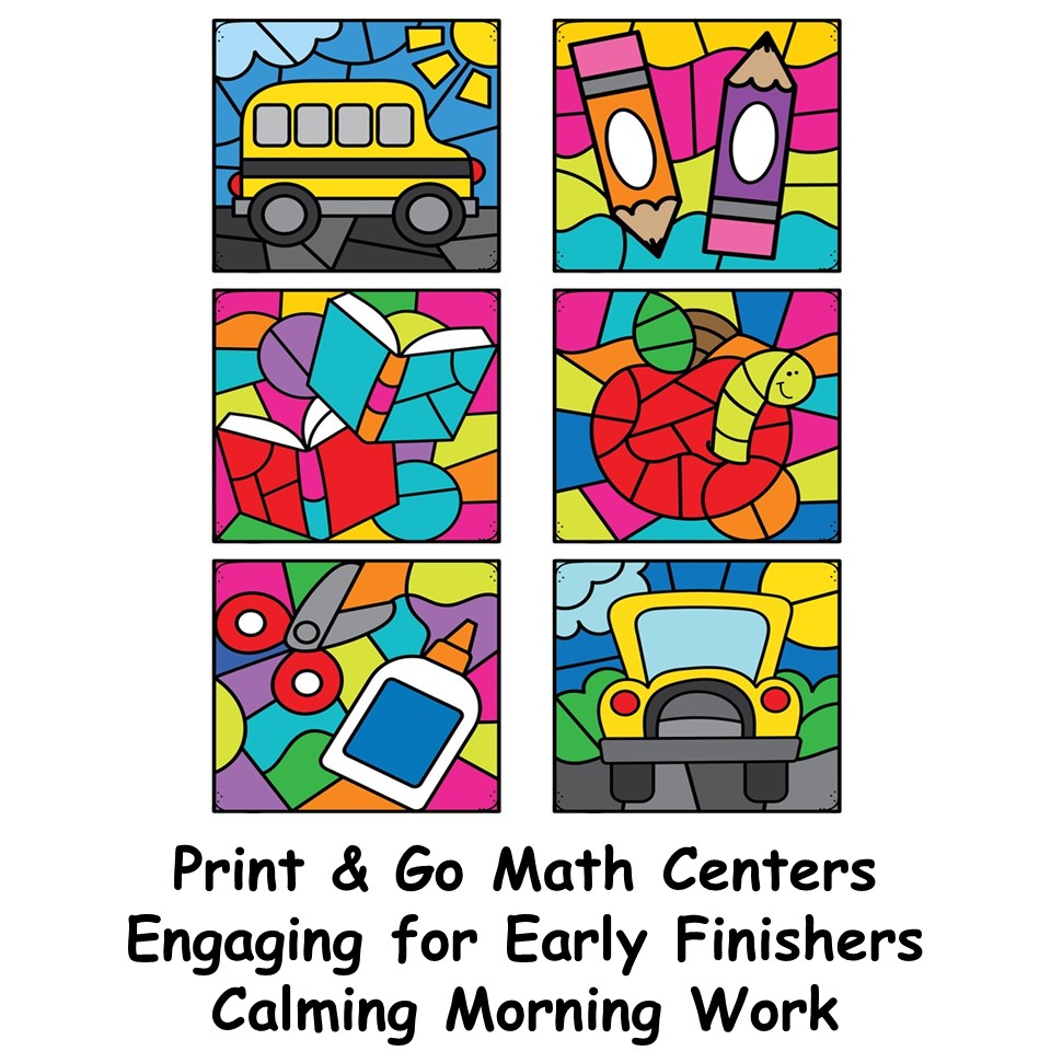 BACK TO SCHOOL COLOR BY NUMBER CODE TELLING TIME TO THE HOUR AND HALF ...