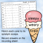Synonyms Game Matching Activity Reading Center - Made By Teachers