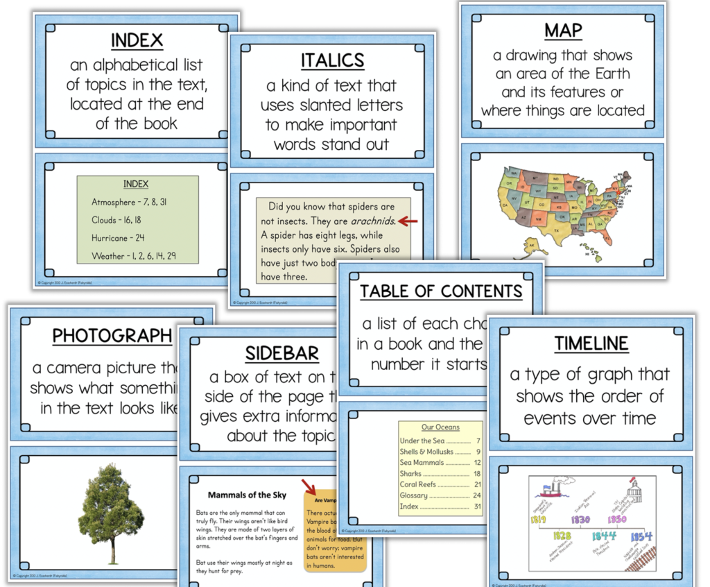 Nonfiction TEXT FEATURES Posters & Activities | Made By Teachers