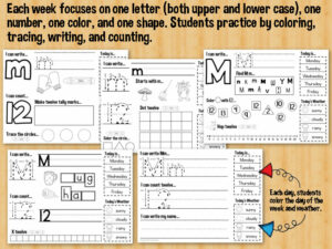 Kindergarten Morning Work Set 2 - Made By Teachers