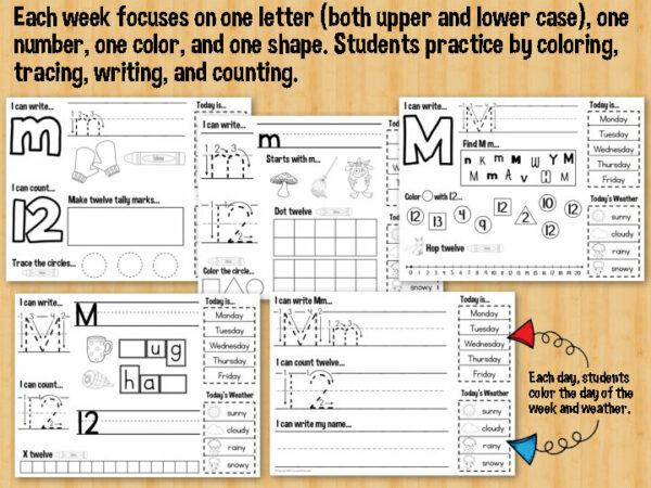 Kindergarten Morning Work Set 2 - Made By Teachers