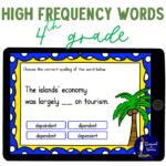 4th Grade High Frequency Words BOOM Cards | Made By Teachers