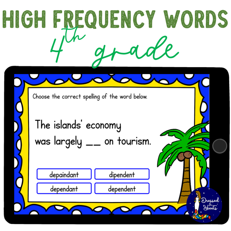 4th Grade High Frequency Words BOOM Cards | Made By Teachers