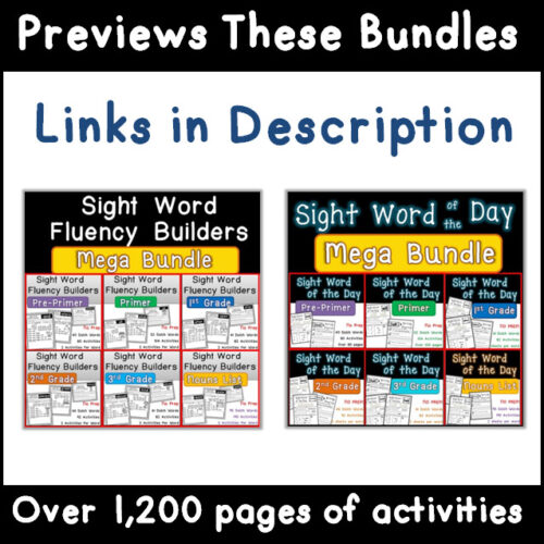 Sight Word Fluency Bundle Free Sampler | Made By Teachers