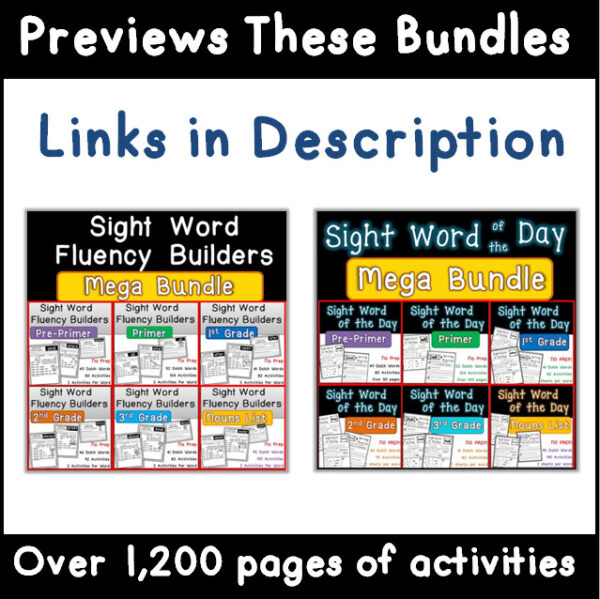Sight Word Fluency Bundle Free Sampler | Made By Teachers