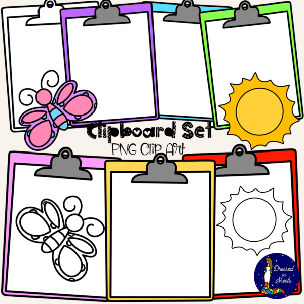 Clipboard Set Clip Art - Made By Teachers