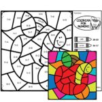 SPANISH COLOR BY NUMBER ADDITION FACTS SUMS 10 TO 20 - BACK TO SCHOOL ...