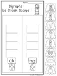 10 Printable Digraphs Ice Cream Worksheets - Made By Teachers