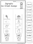 10 Printable Digraphs Ice Cream Worksheets - Made By Teachers