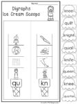10 Printable Digraphs Ice Cream Worksheets - Made By Teachers
