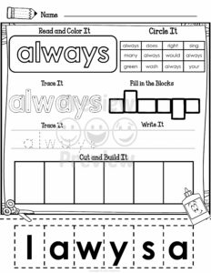 Second Grade Sight Words Worksheets - Made By Teachers